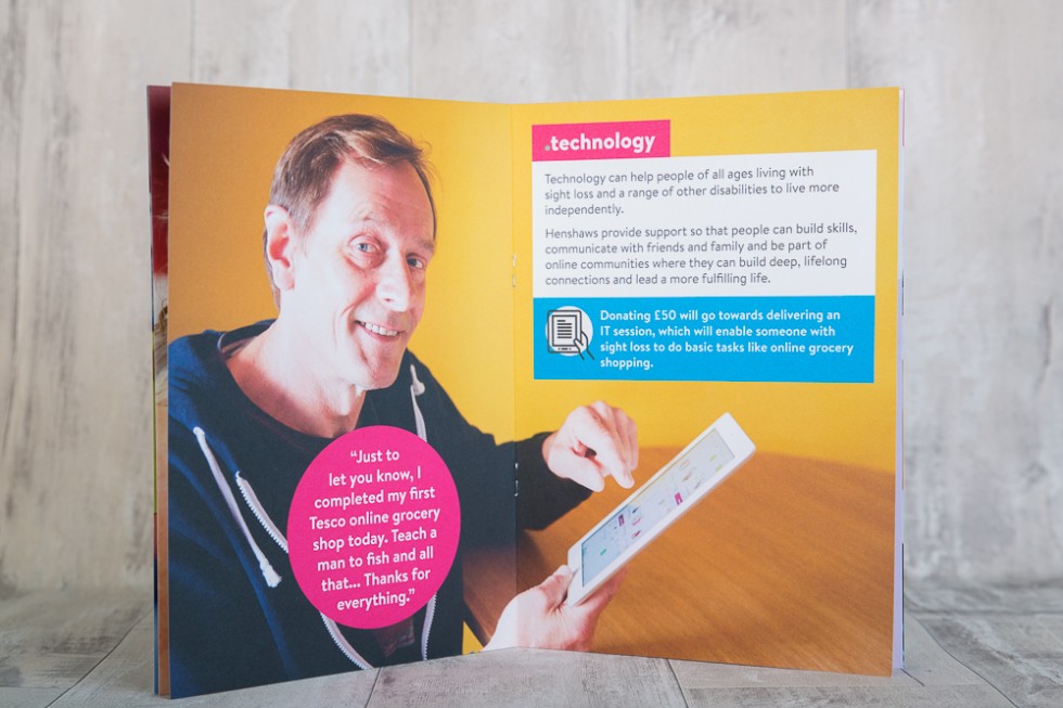 JG Creative Consultancy » Henshaws DM fundraising pack