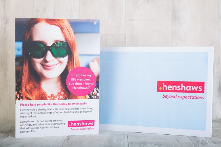 JG Creative Consultancy » Henshaws DM fundraising pack