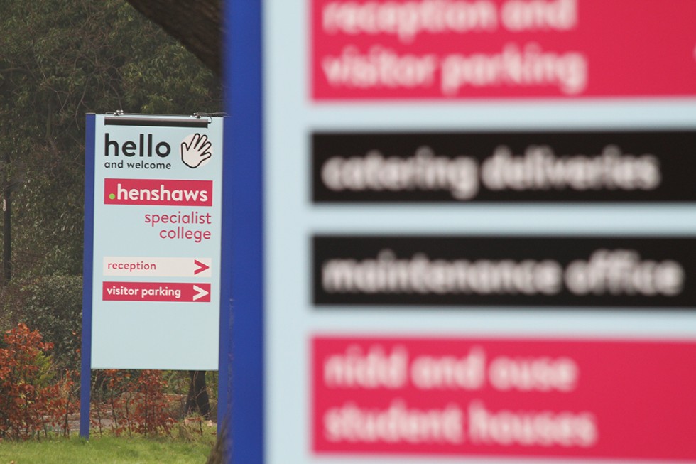 JG Creative Consultancy » Henshaws College Signage